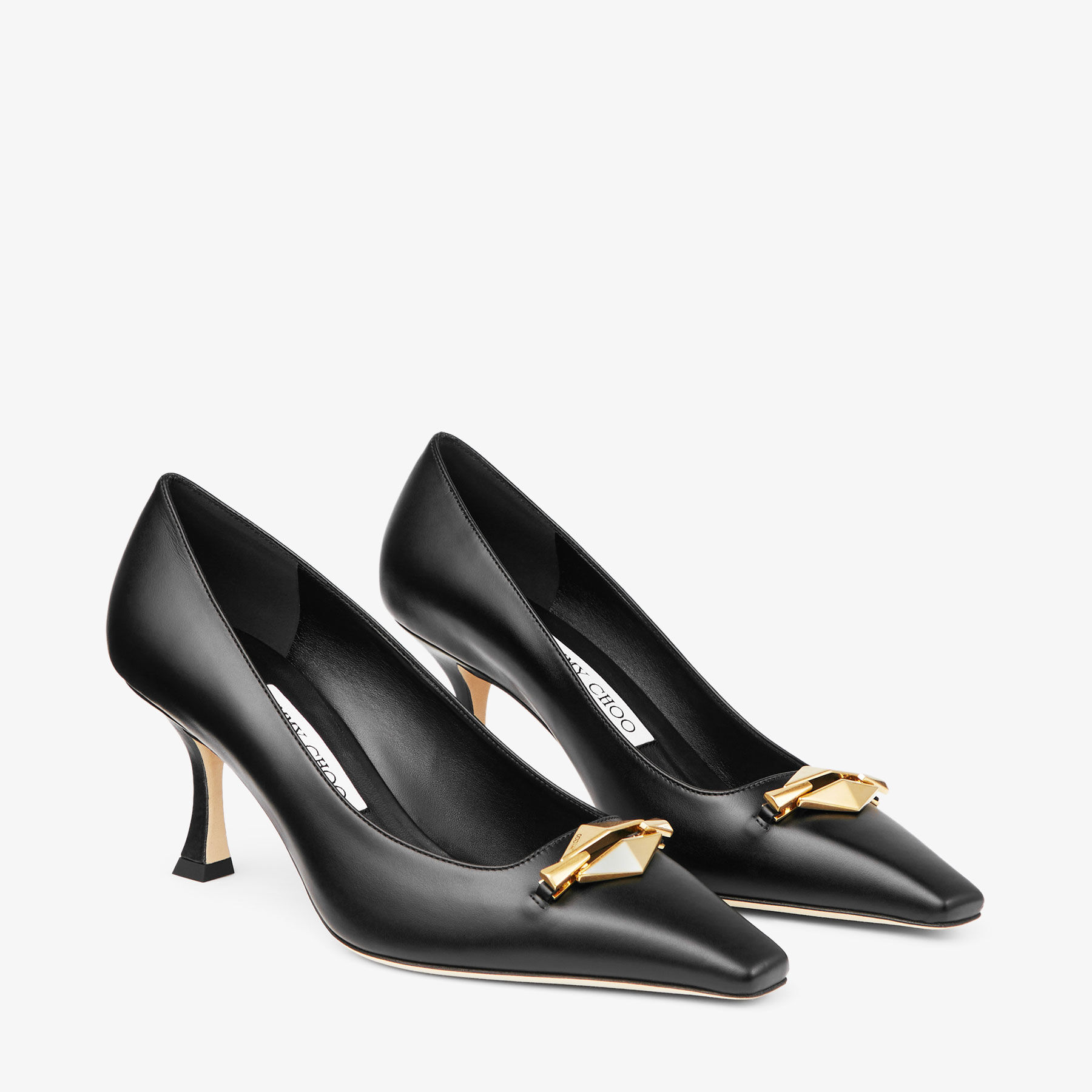 Ryker 70 | Black/Gold Calf Leather Shoe | JIMMY CHOO