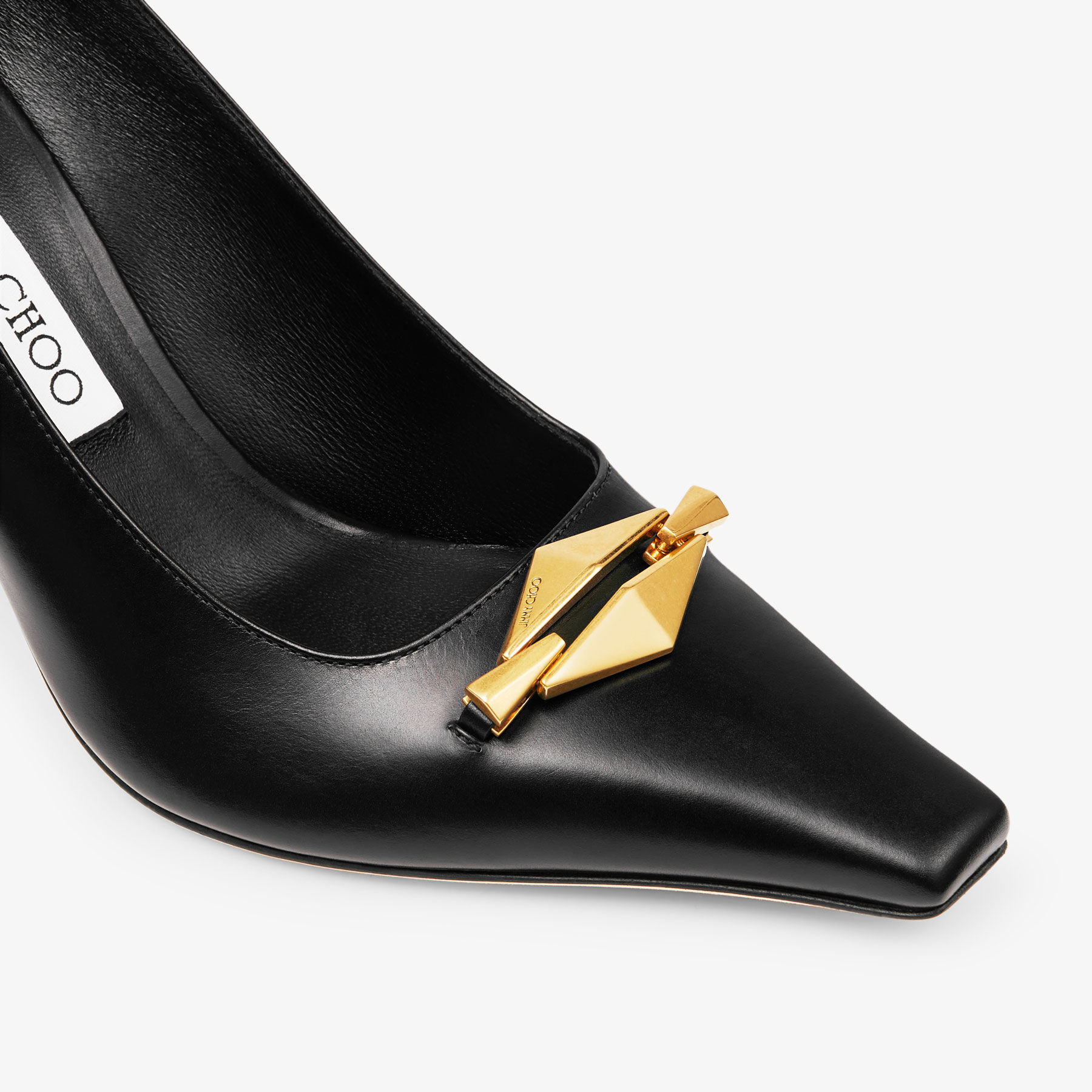 Ryker 90 | Black/Gold Calf Leather Shoe | JIMMY CHOO