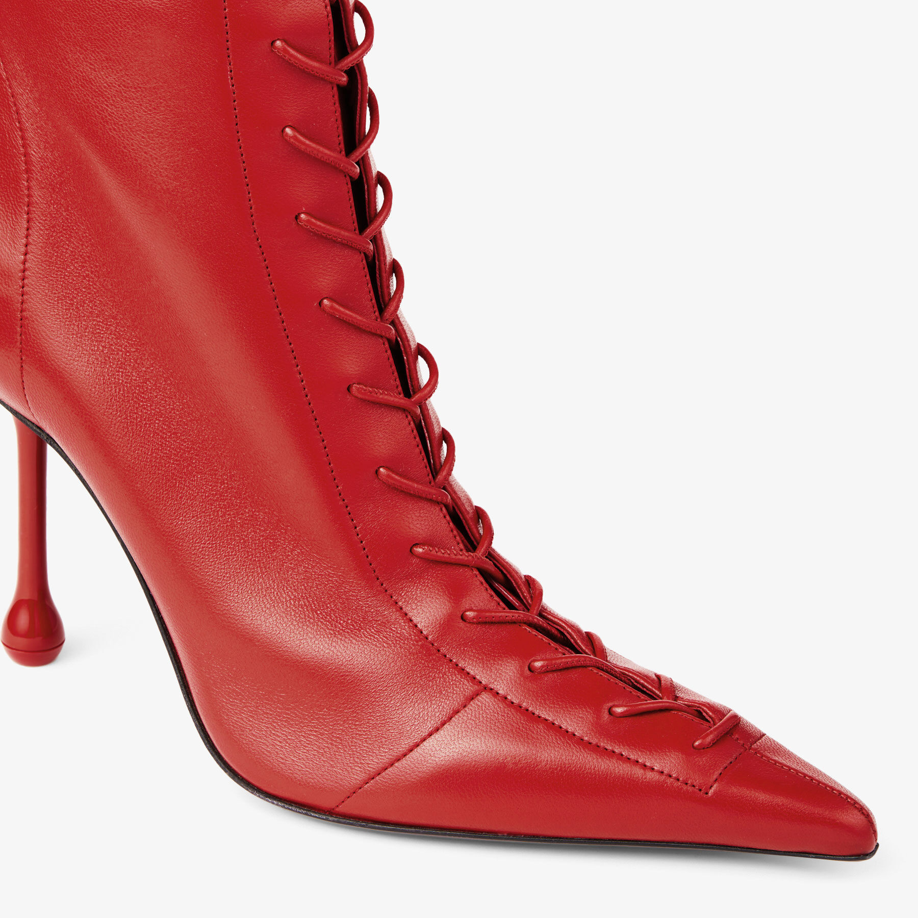 Scarlett Ankle Boot 95 | Postbox Red Nappa Leather Boots | JIMMY CHOO