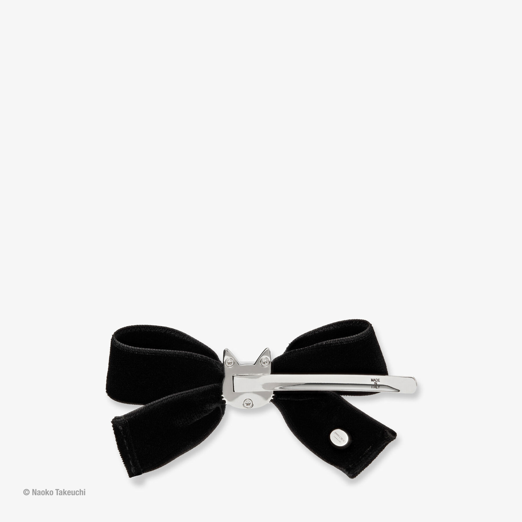 Luna Hair Slide | Black Velvet Luna Hair Slide | JIMMY CHOO