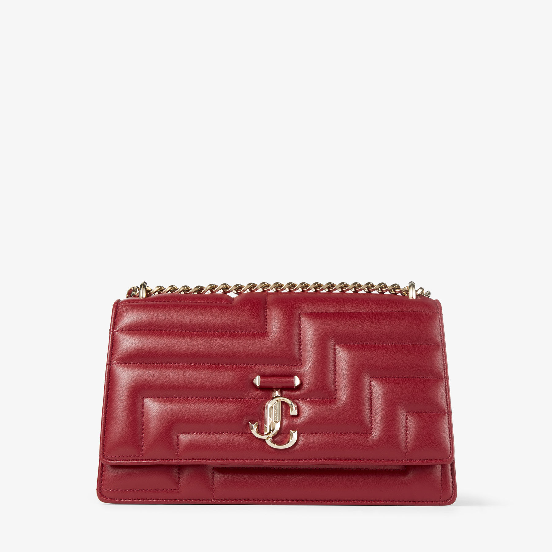 AVENUE SHOULDER/M | Cranberry Avenue Nappa Leather Shoulder Bag with JC ...