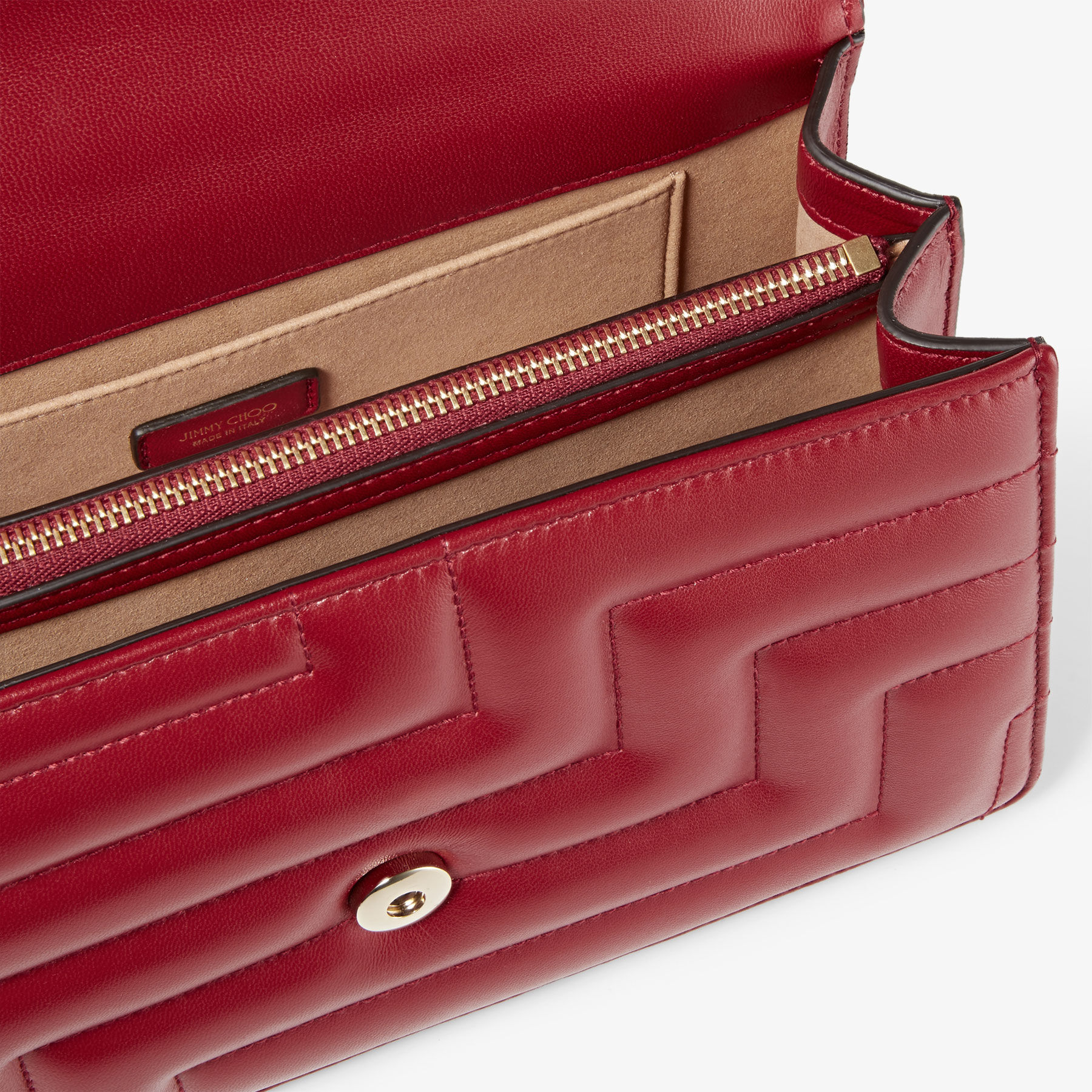 AVENUE SHOULDER/M | Cranberry Avenue Nappa Leather Shoulder Bag with JC ...