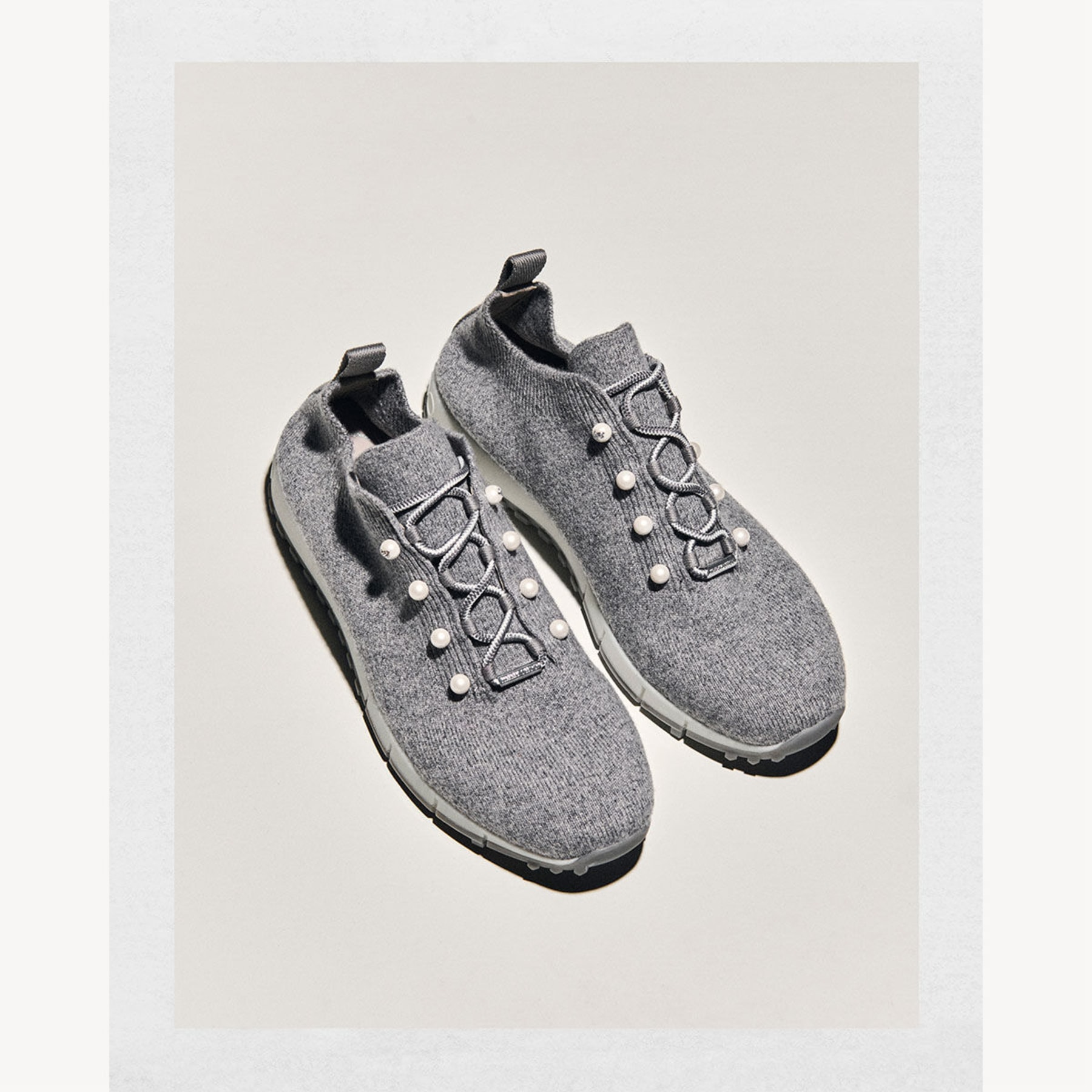 Veles | Ash Cashmere Knit Trainer | JIMMY CHOO