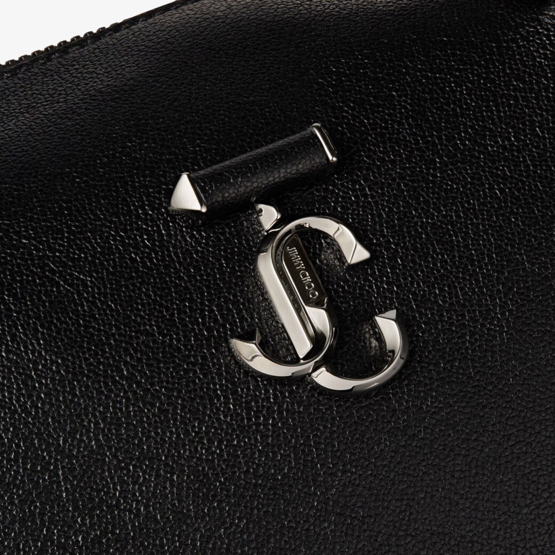 Webb | Black Leather Top Handle Bag | New Collection| JIMMY CHOO