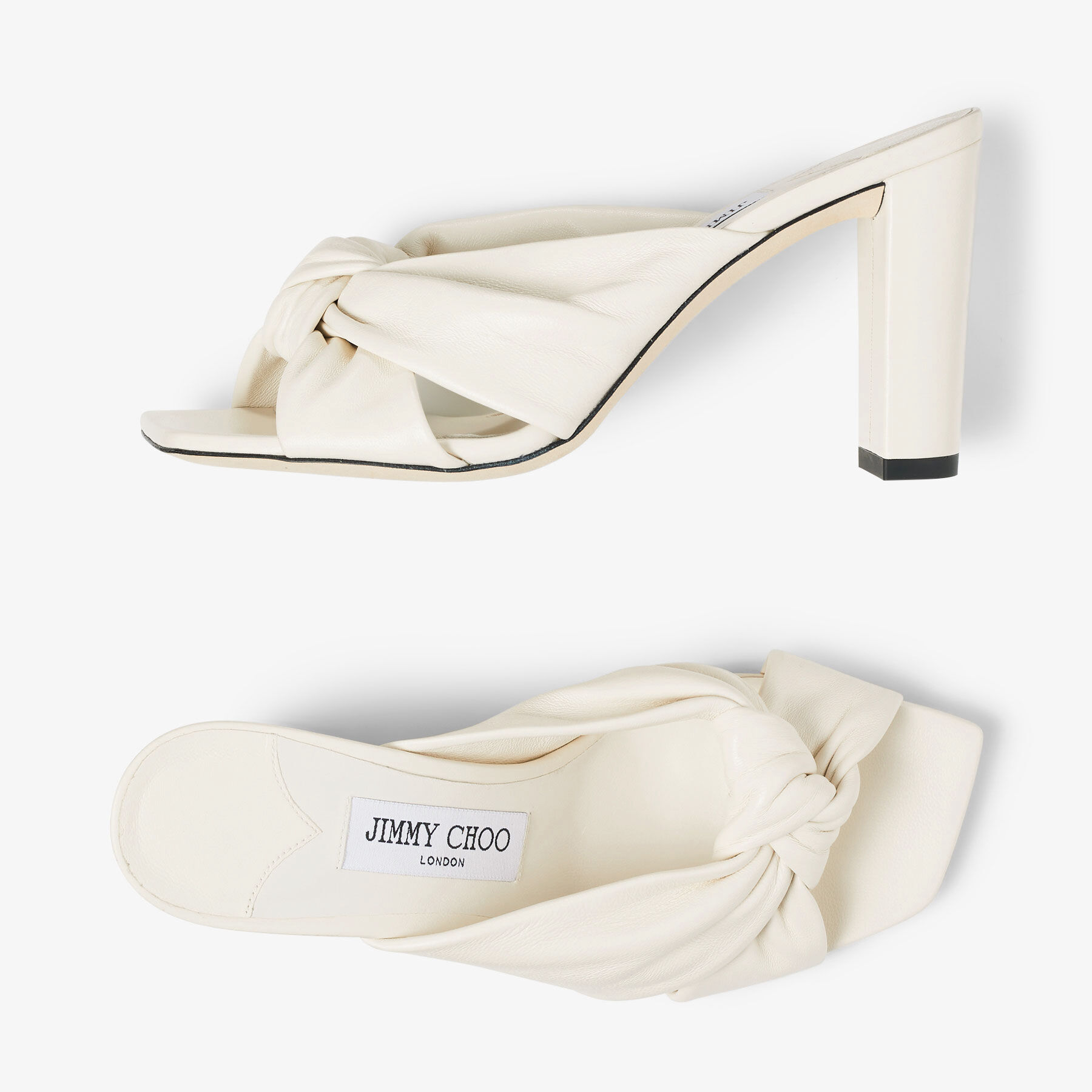 AVENUE 85 | Latte Nappa Leather Mules | Summer Collection | JIMMY CHOO