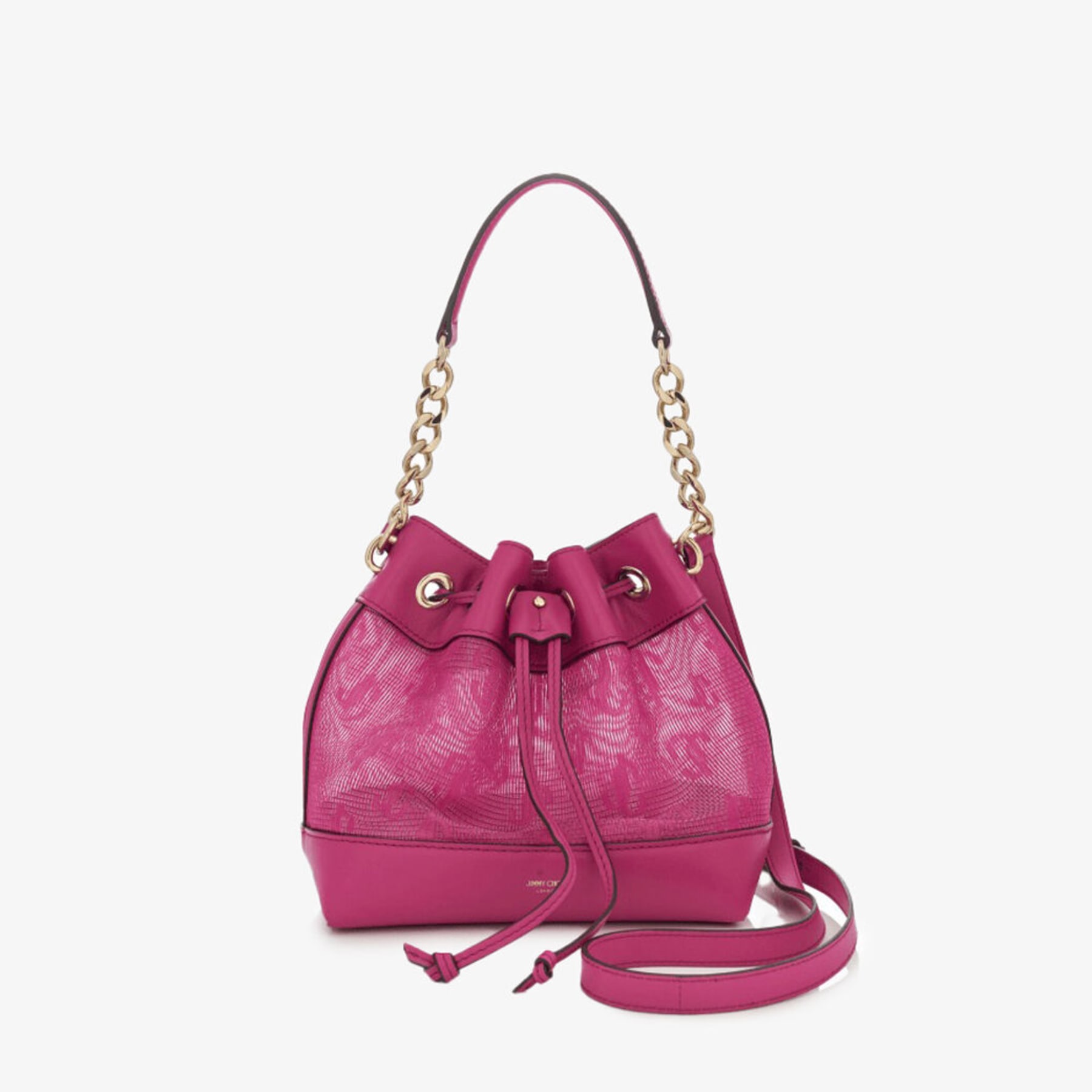 Magenta JC Logo Mesh Drawstring Bag|JUNO |Spring/Summer 2023 collection ...