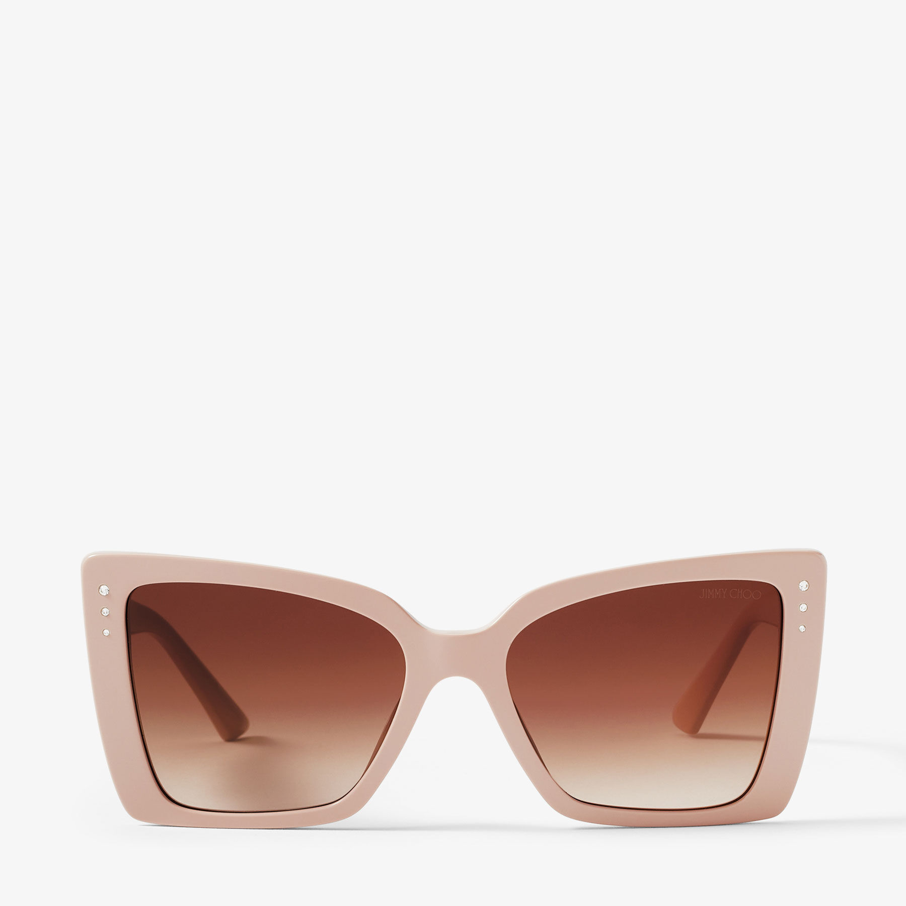 Lorea | Beige Butterfly Frame Sunglasses | JIMMY CHOO