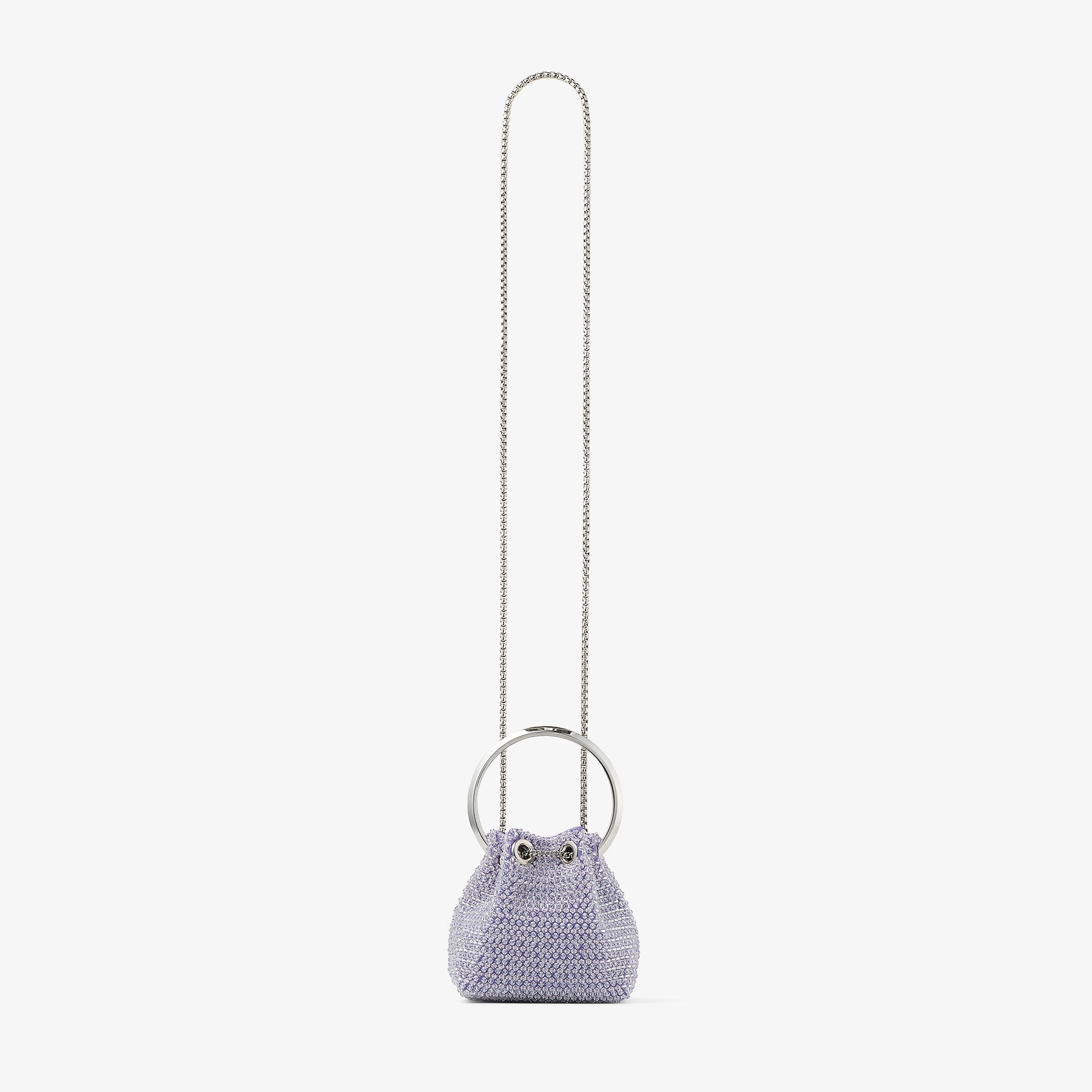 Micro Bon Bon|Tanzanite Emboidered Satin Mini Bag| JIMMY CHOO CA
