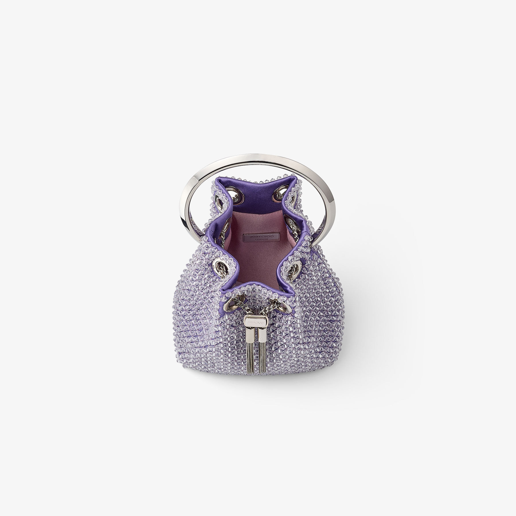 Micro Bon Bon|Tanzanite Emboidered Satin Mini Bag| JIMMY CHOO CA