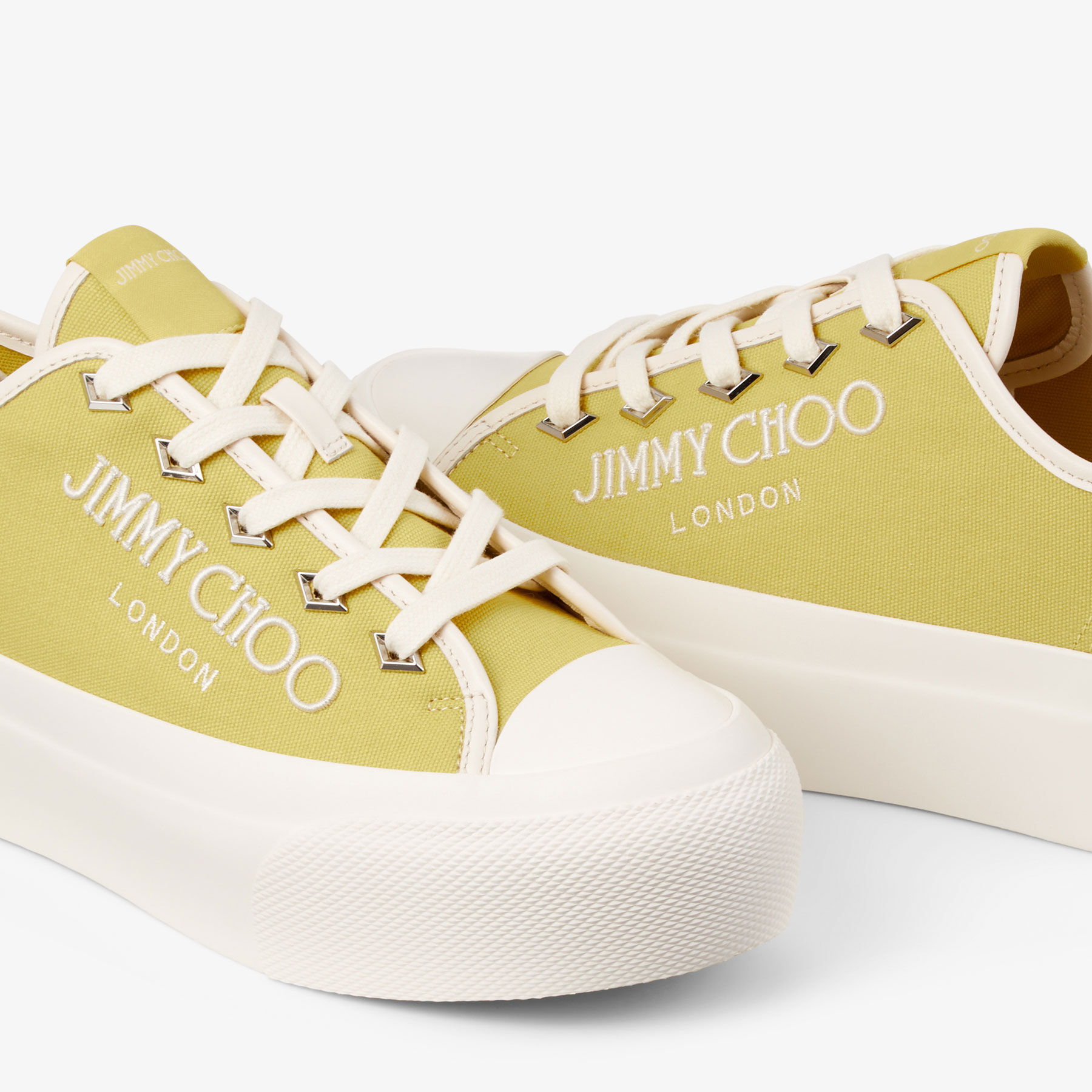 Palma Maxi/F|Yellow Canvas Trainer| JIMMY CHOO US