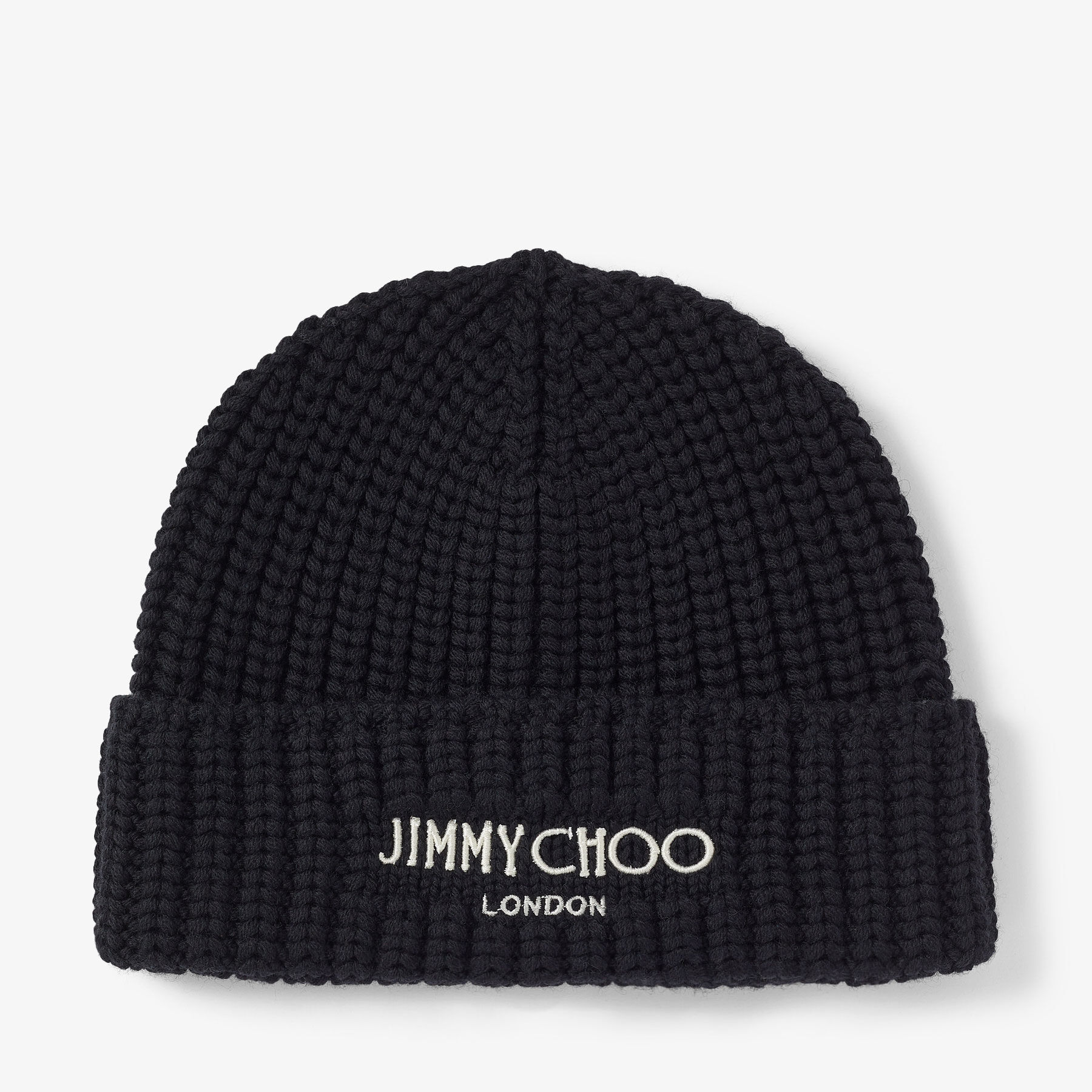 YUKI | Black Cashwool Knit Hat | Winter Capsule | JIMMY CHOO