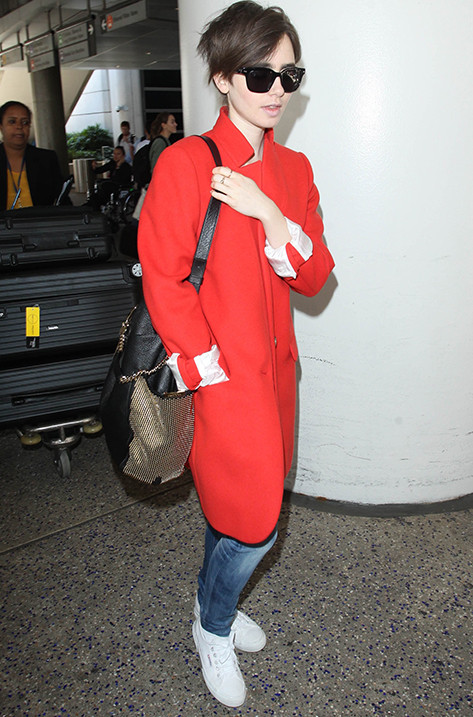 Lily Collins carrying Anna | Spotted | Choo World | JIMMY CHOO