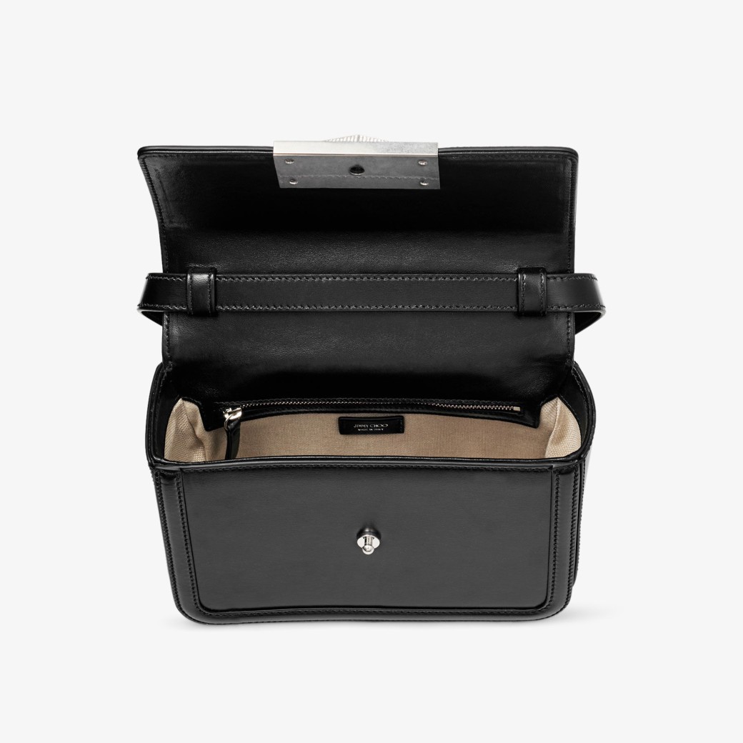 Diamond Top Handle | Black Top-Handle Bag | JIMMY CHOO
