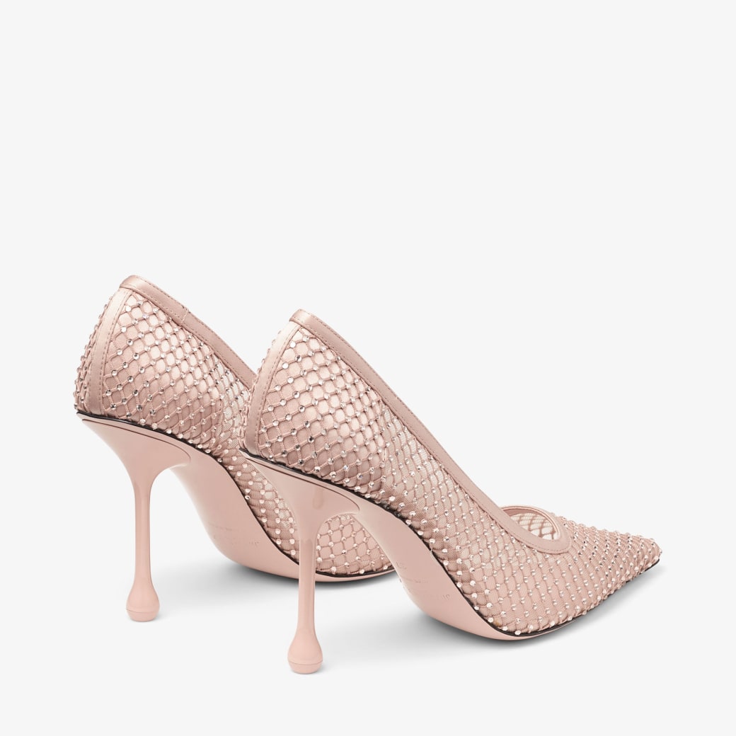 Ixia 95|Macaron/Crystal Crystal Mesh Pumps| JIMMY CHOO UK
