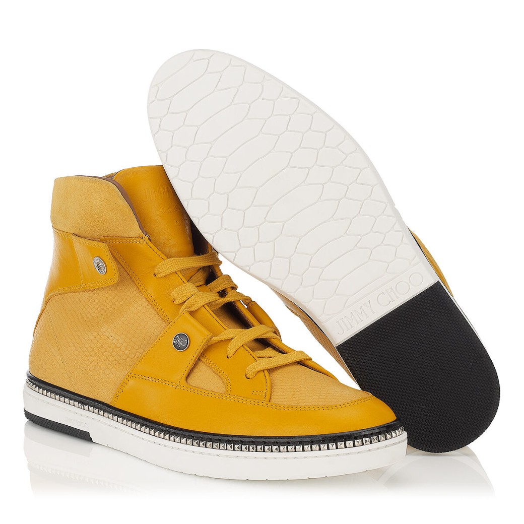 Sun Viper Print Leather Sneakers | Barlowe | Men's Collection | Pre ...