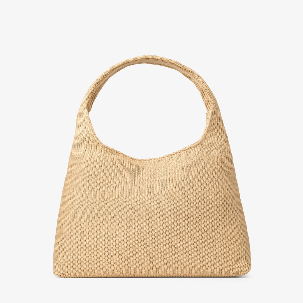 Beach Diamond Hobo L | Natural Raffia Shoulder Bag | JIMMY CHOO