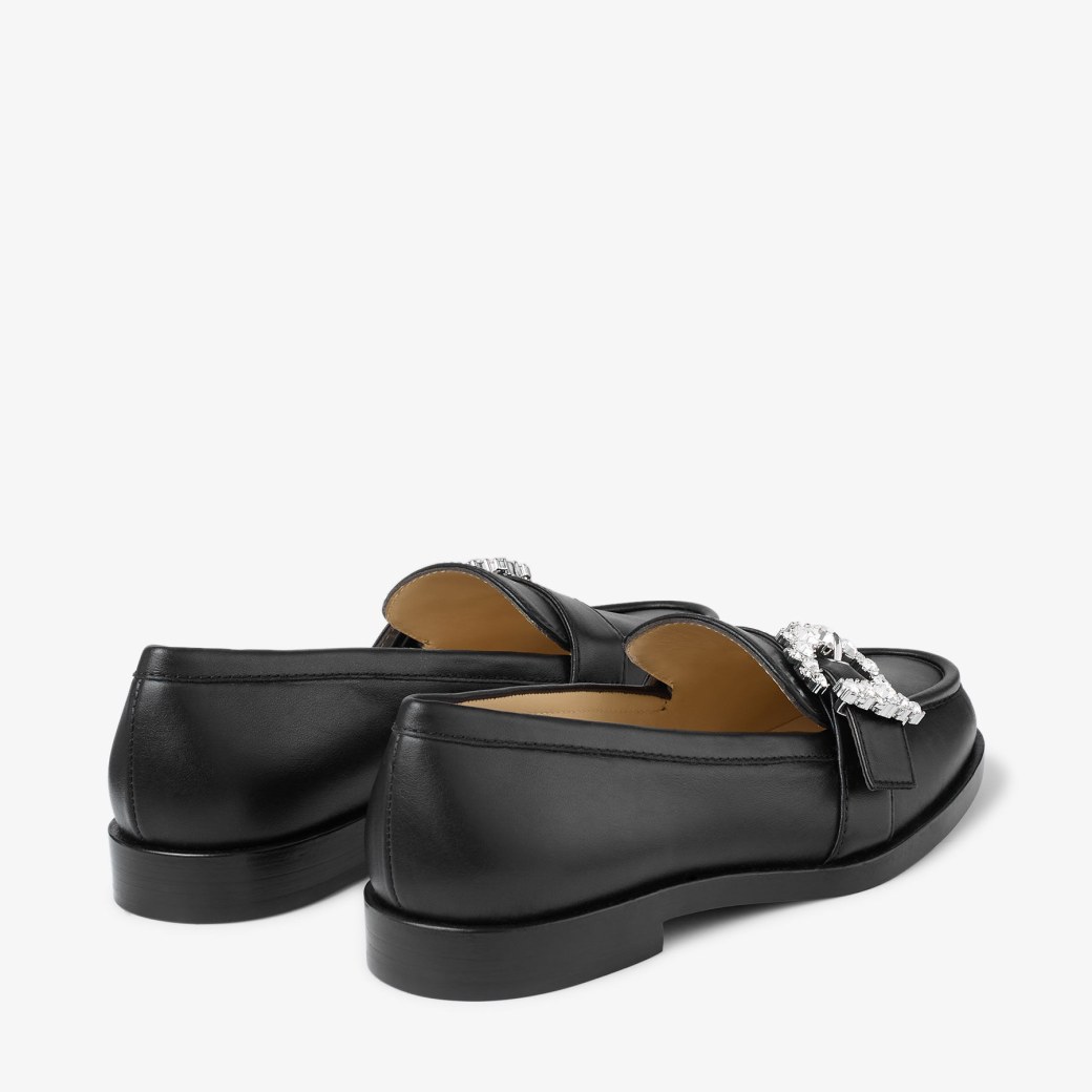Cheri Loafer |Black Leather Loafers | JIMMY CHOO