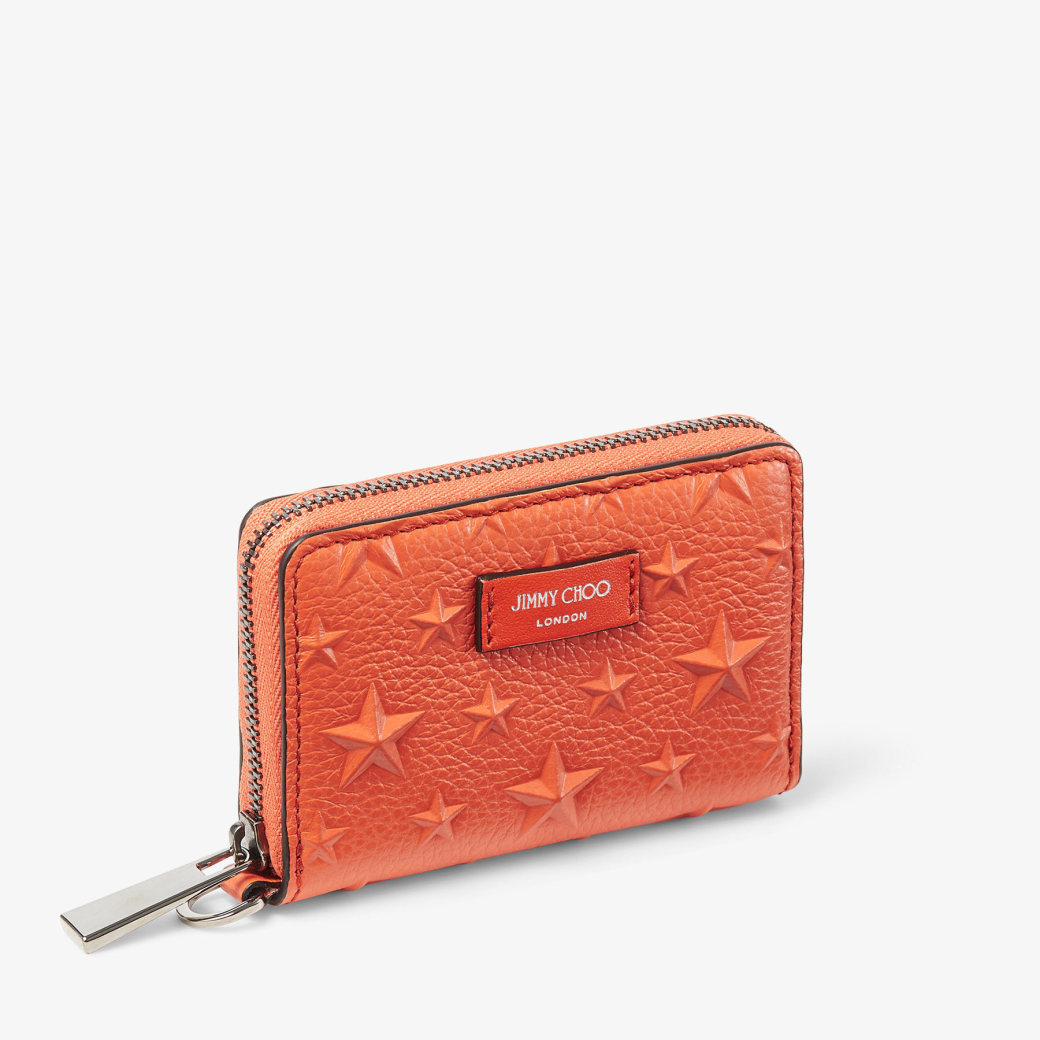 Danny | Orange Embossed Leather SLG | JIMMY CHOO
