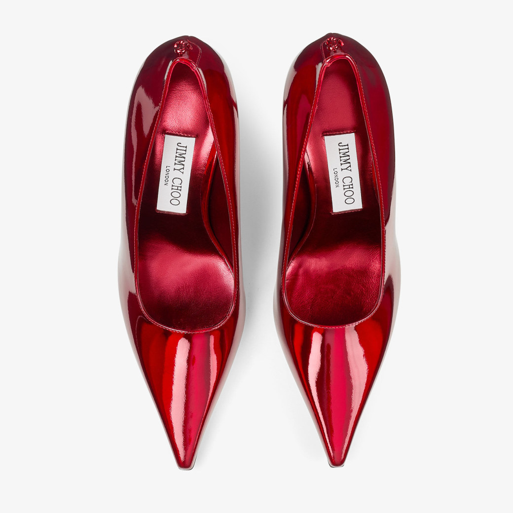 Ixia 80 | Ruby Red Leather Pumps | JIMMY CHOO