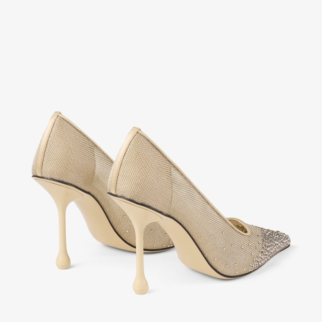 Ixia 95 | Light Gold Mesh Pumps | JIMMY CHOO