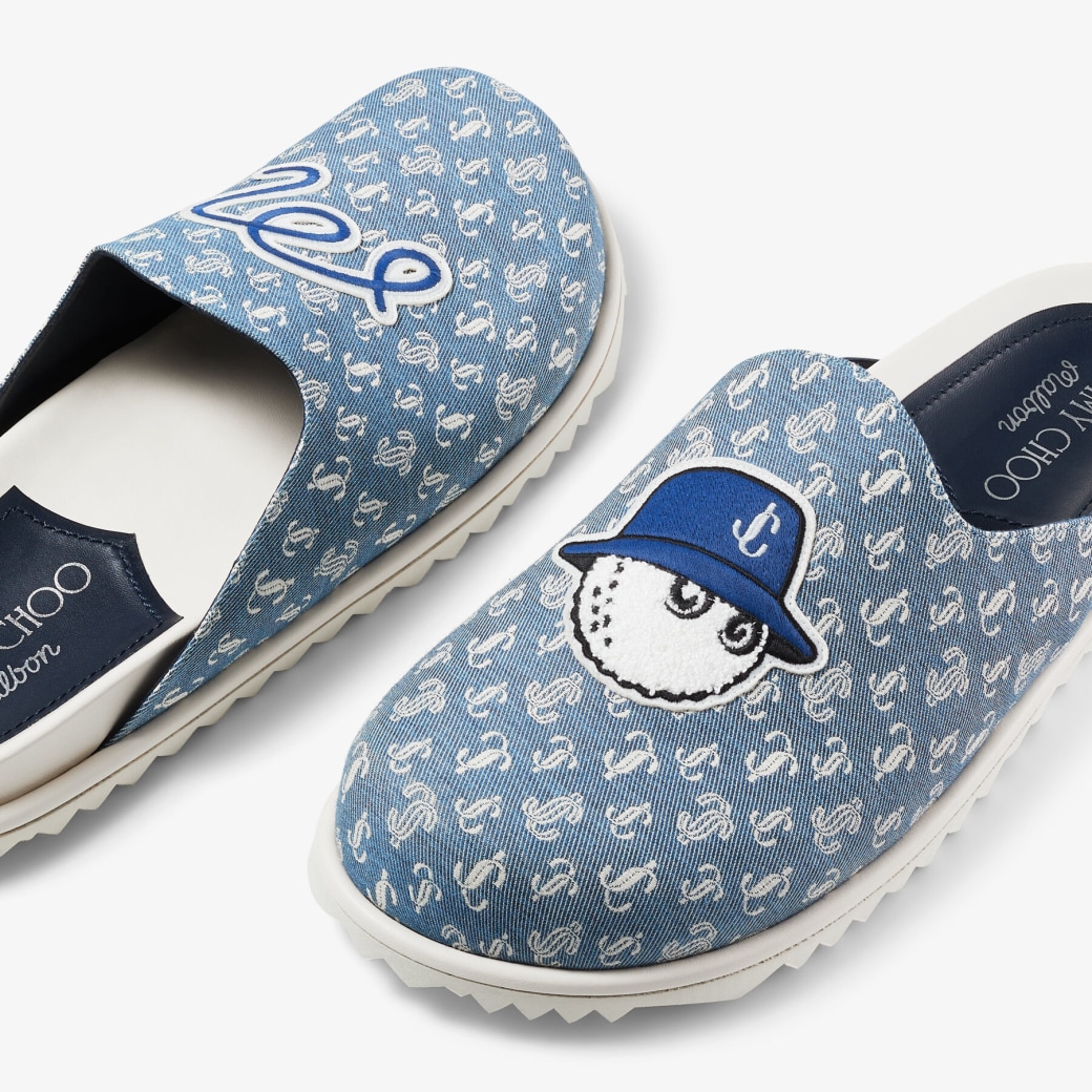 Jimmy Choo / Malbon Mule/M | Denim Monogram Mules | Jimmy Choo / Malbon ...