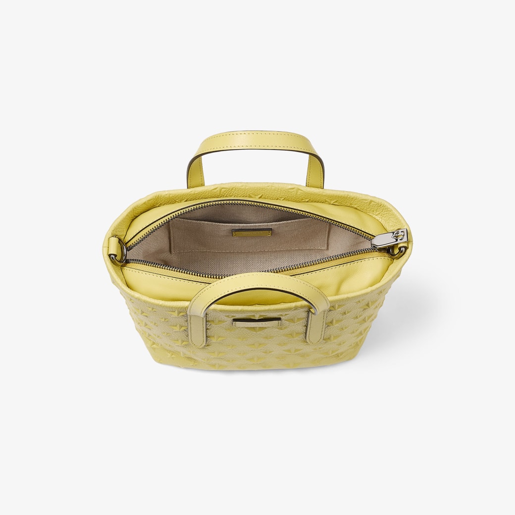 Pimlico/S Mini|Yellow Embossed Leather Tote Bag| JIMMY CHOO NZ