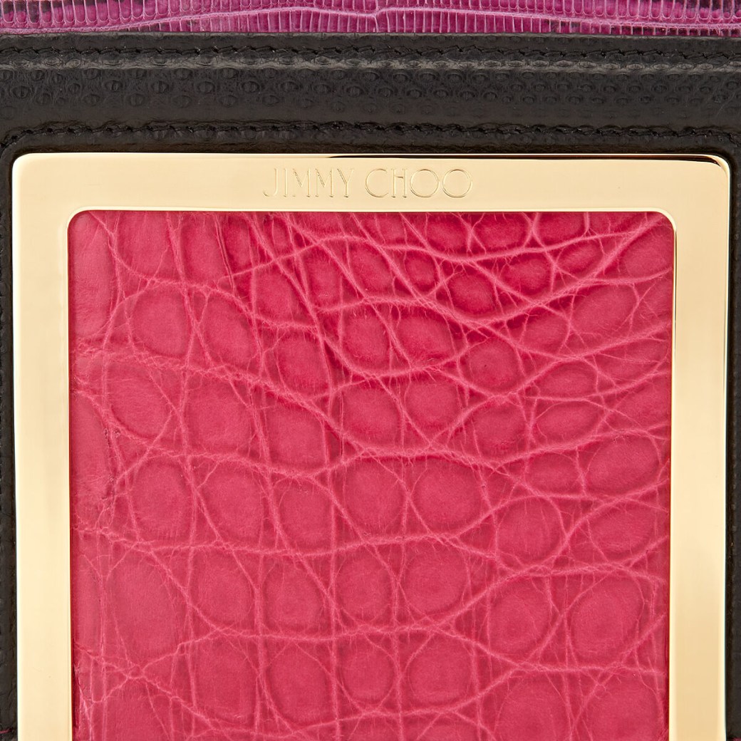 Jazzberry Lizard, Crocodile and Karung Mix Clutch Bag | Ava | Pre Fall ...