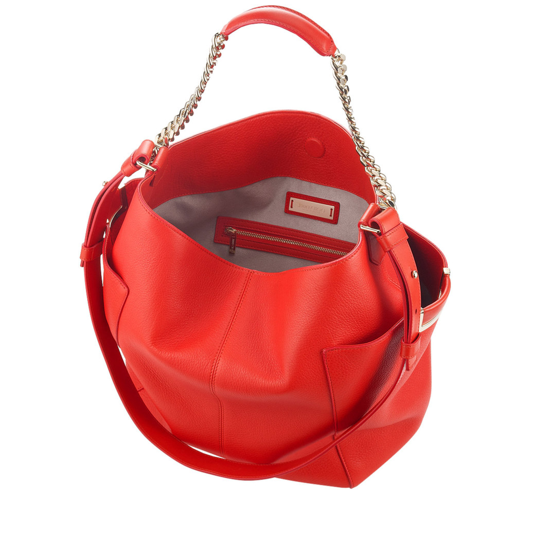 Fire Soft Calf Leather Shoulder Bag | Anna | Spring Summer 15 | JIMMY CHOO