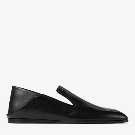 Eliot Slipper M | Black Vintage Leather Slippers | JIMMY CHOO