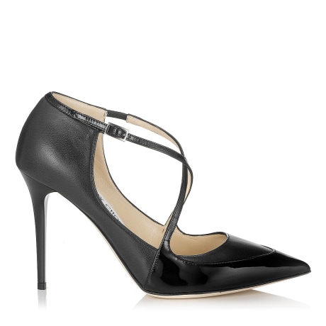 Asphalt Leather and Black Patent Pointy Toes | Mallow | Pre Fall 14 ...