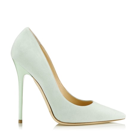 Key Lime Suede Pointy Toe Pumps | Anouk | Cruise 2013 | JIMMY CHOO