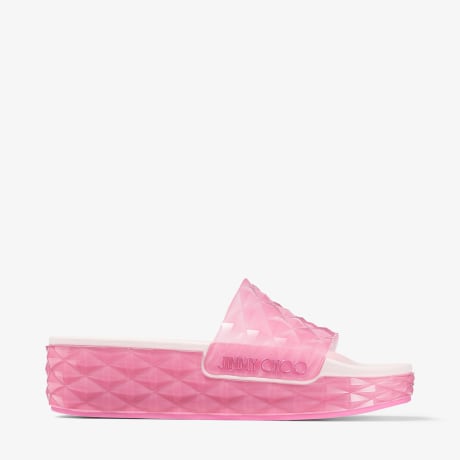 Diamond Slide/F | Candy Pink Rubber Diamond Slides | New Collection ...