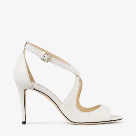 Emily 85 |Sandalen aus milchfarbenem Ziegenleder | JIMMY CHOO