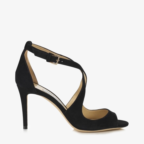 Emily 85 |Black Suede Sandals | JIMMY CHOO
