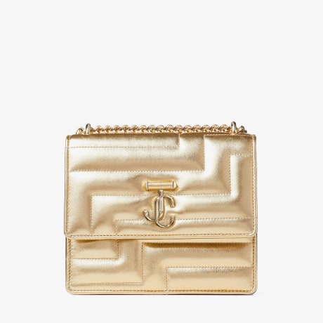Gold Avenue Metallic Nappa Leather Bag with Light Gold JC Emblem ...