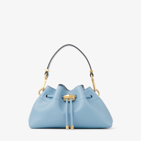 Cinch S | Dusty Blue Leather Bag | JIMMY CHOO