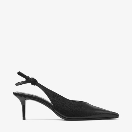 Camie Sling Back 60 | Black Shiny Kid Leather Slingbacks | JIMMY CHOO