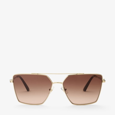 Joss | Pale Gold Square Sunglasses | JIMMY CHOO