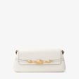 Diamond Shoulder East-West | Navy Shiny Calf Leather Shoulder Bag with ...