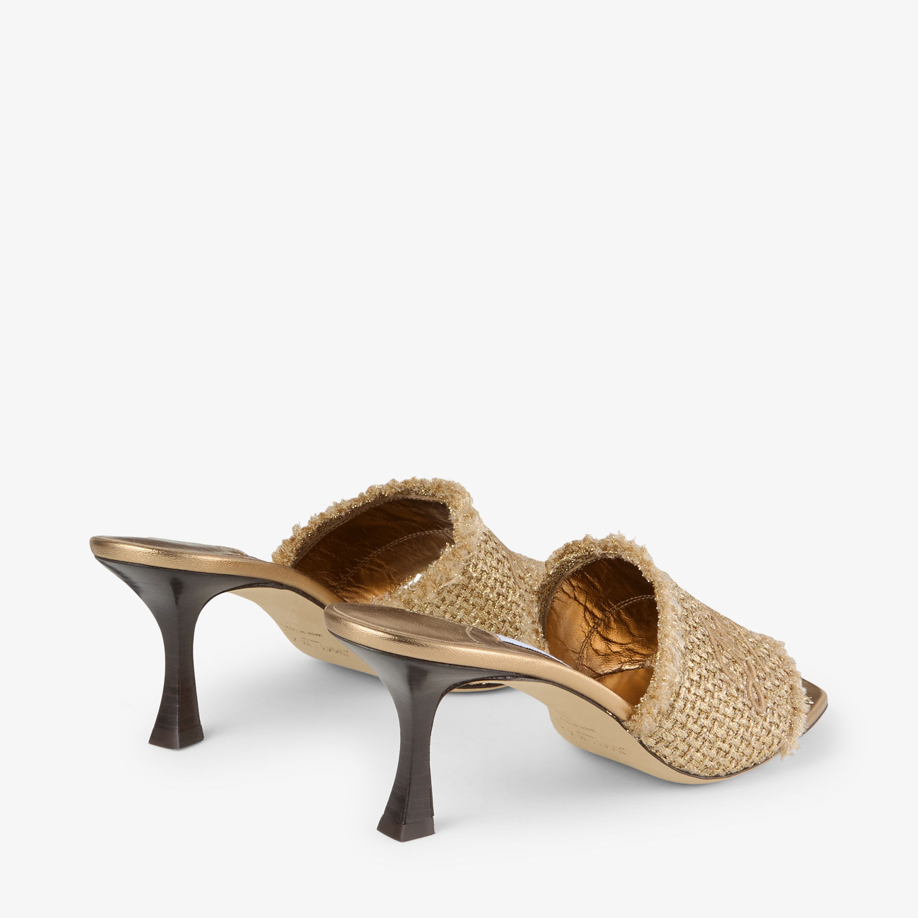 Alexia 70 | Gold Woven Lurex Sandals | JIMMY CHOO