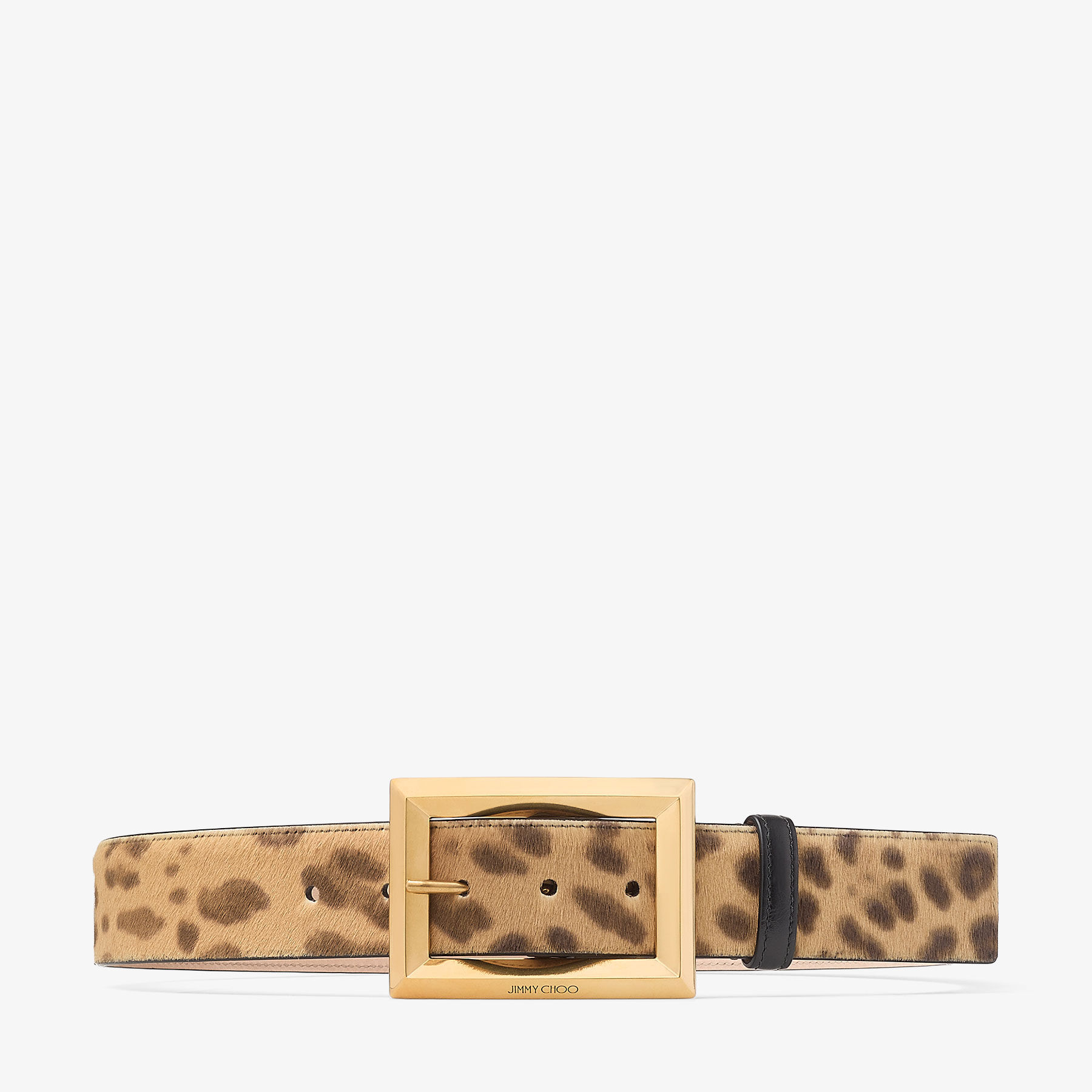 Arlie | Natural Leopard Print Pony Belt | JIMMY CHOO
