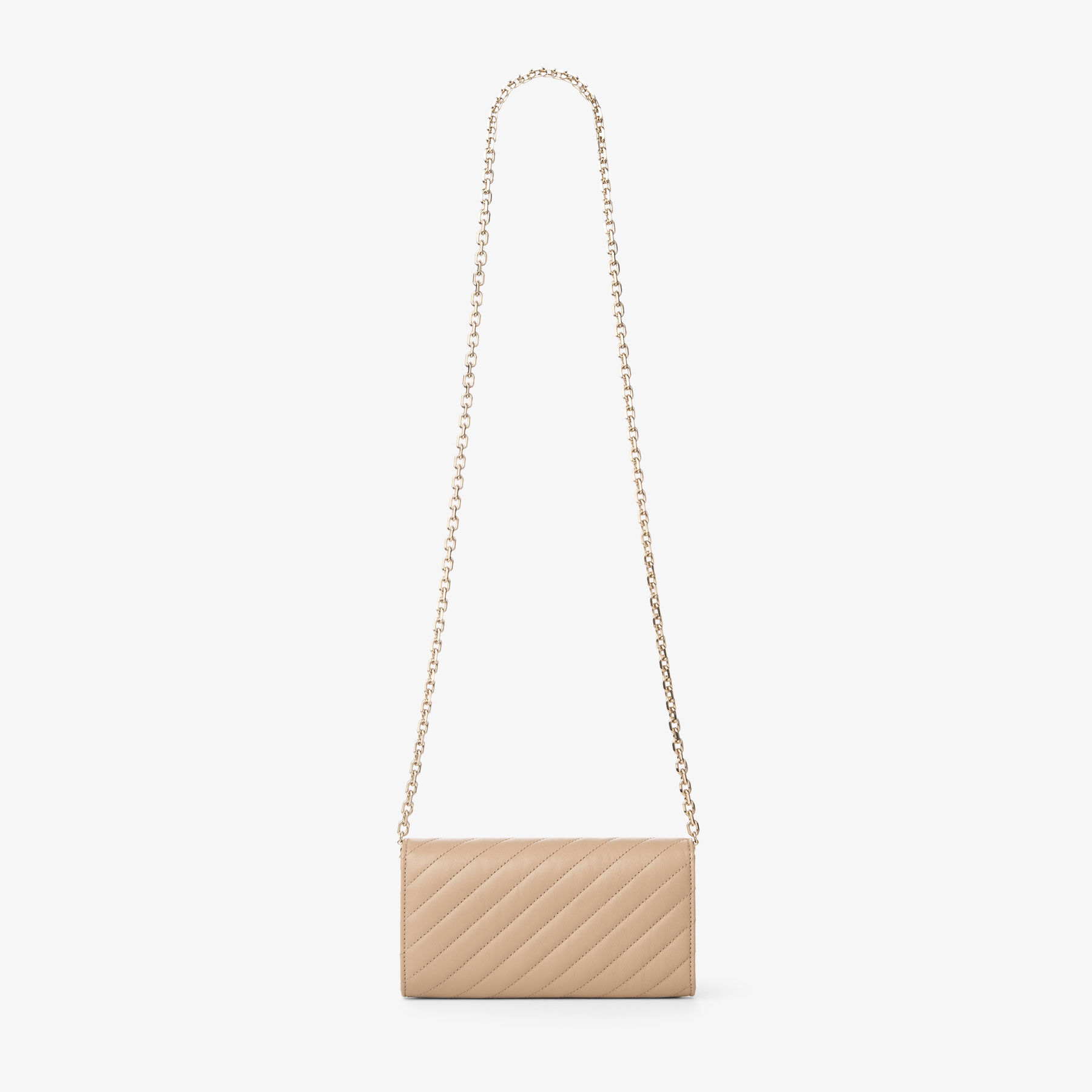 Curve Wallet With Chain | Chai Quilted Biker Leather Wallet with Chain ...