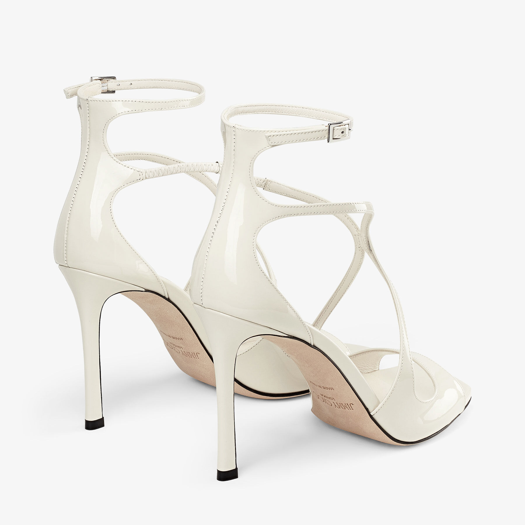 Latte Patent Leather Sandals | AZIA 95 | Spring/Summer 2023 Collection ...