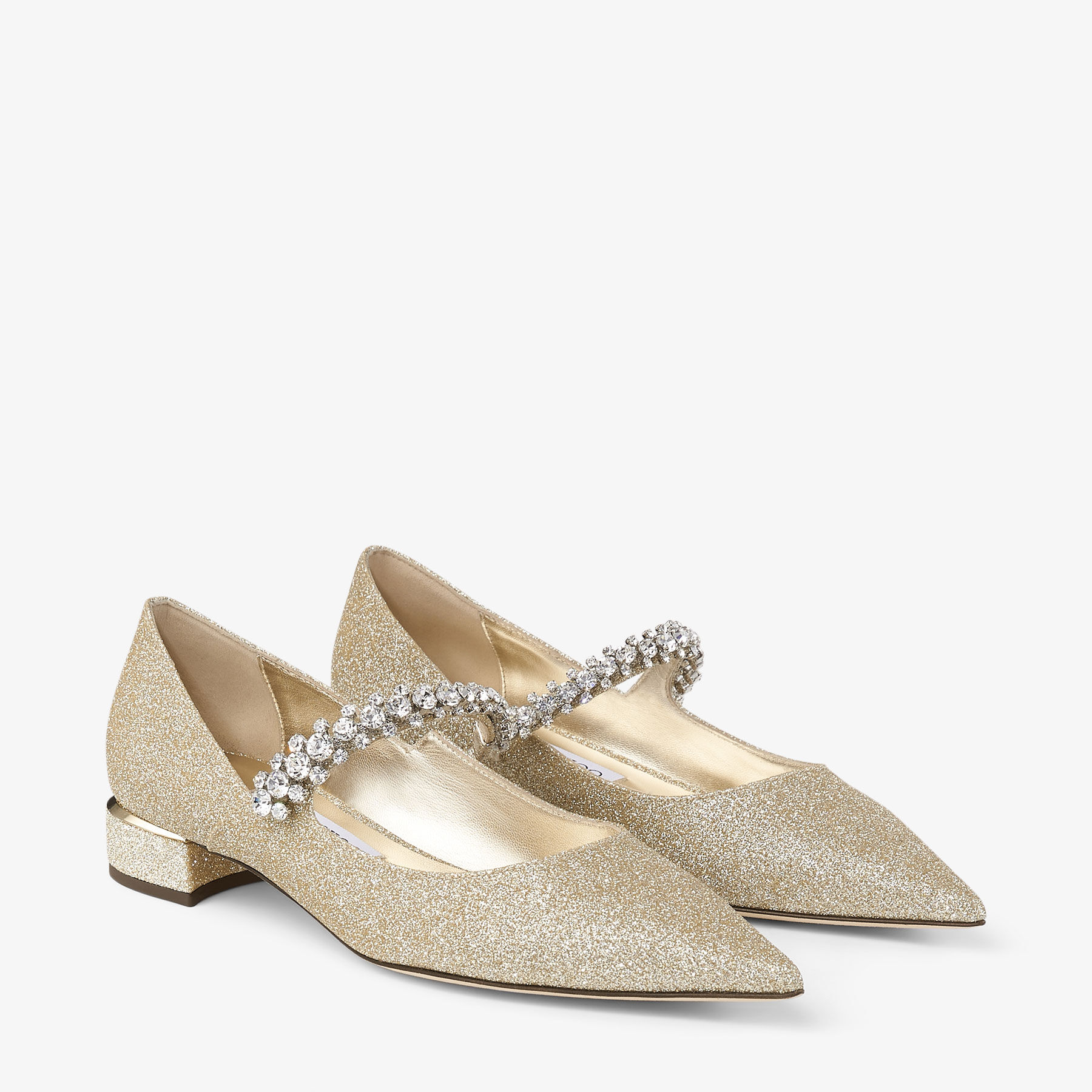 Bing Pump Flat | Gold Glitter Flats | Jimmy Choo