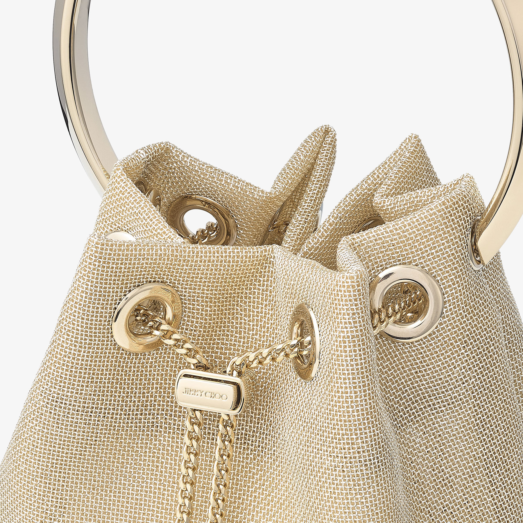 Bon Bon|Champagne Metallic Mesh Bag| JIMMY CHOO