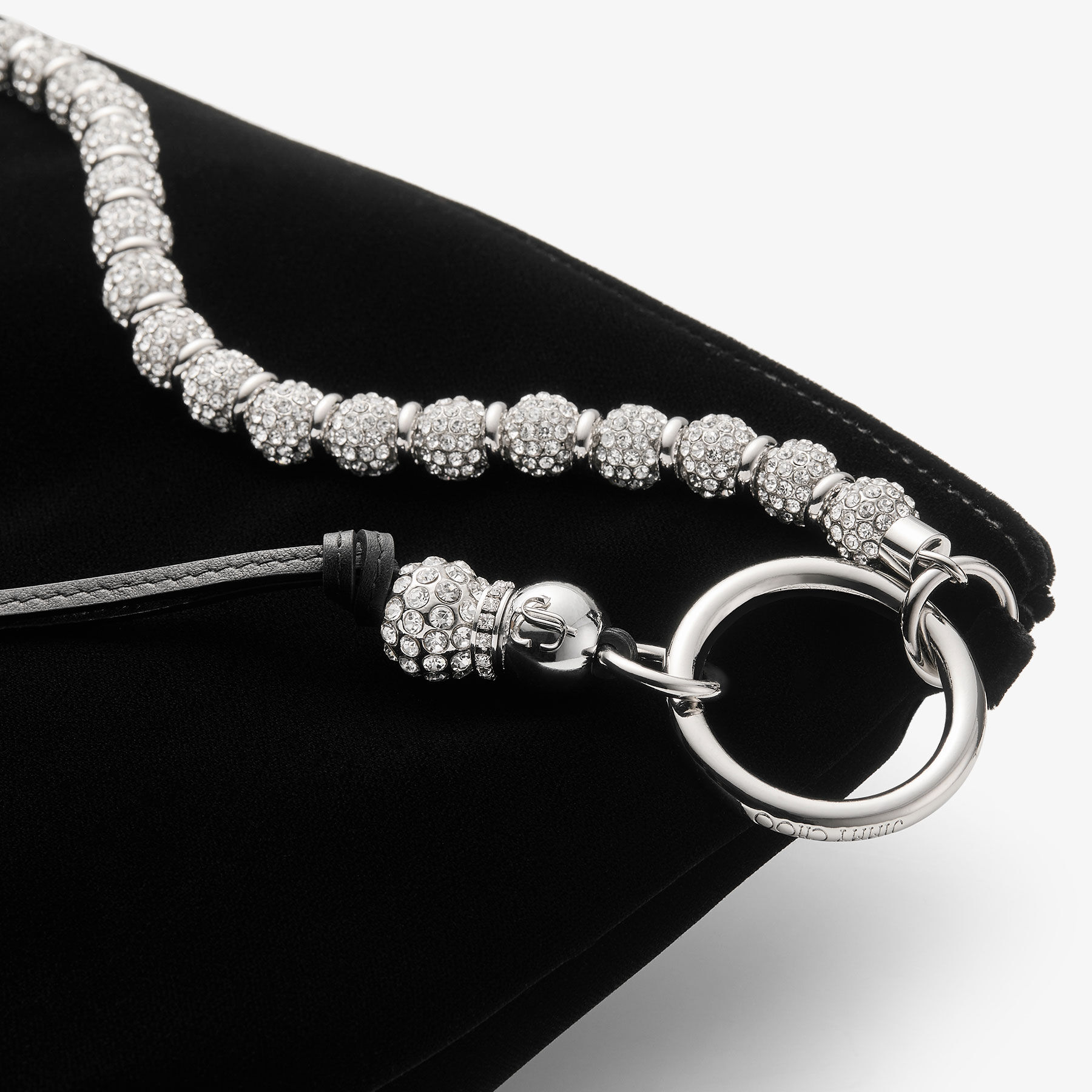 Callie | Black Velvet Clutch Bag | JIMMY CHOO