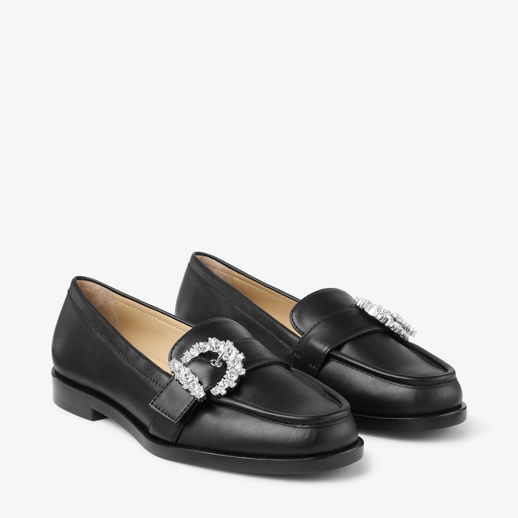 Cheri Loafer |Black Leather Loafers | JIMMY CHOO