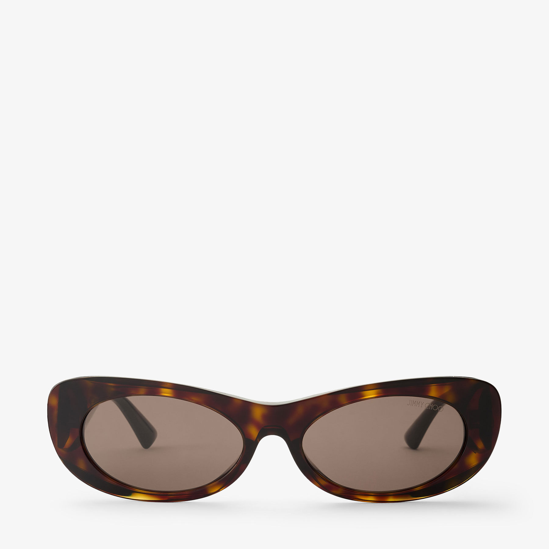 Danny | Brown Havana Oval Sunglasses | JIMMY CHOO