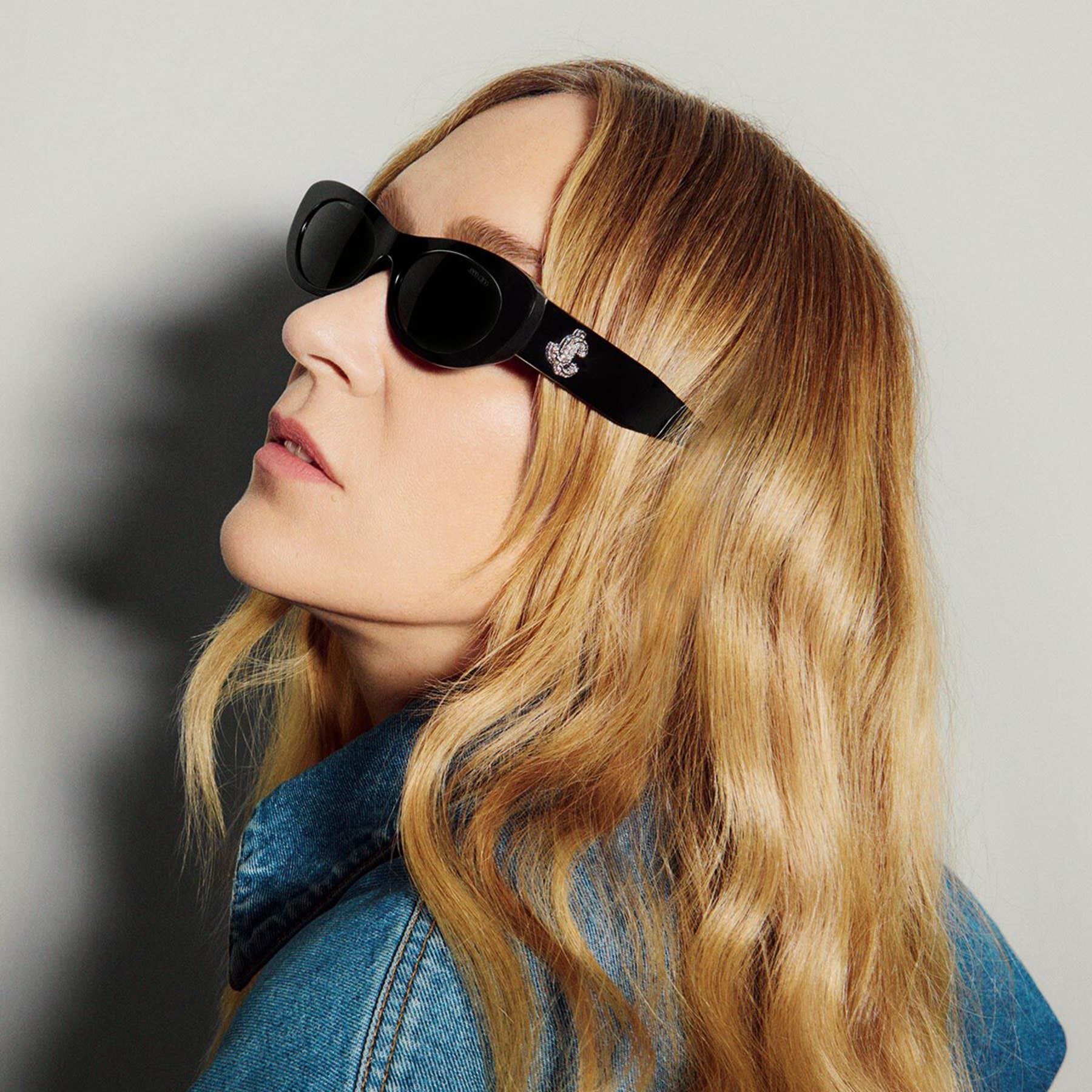 Danny | Black Oval Sunglasses | JIMMY CHOO UK