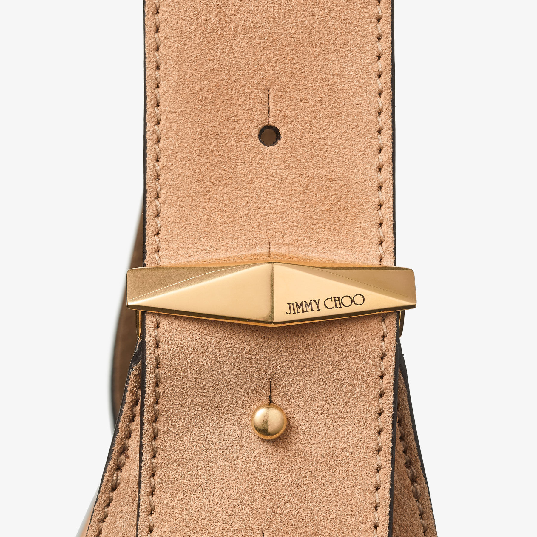 Diamond Hobo M | Toffee Suede Shoulder Bag | JIMMY CHOO